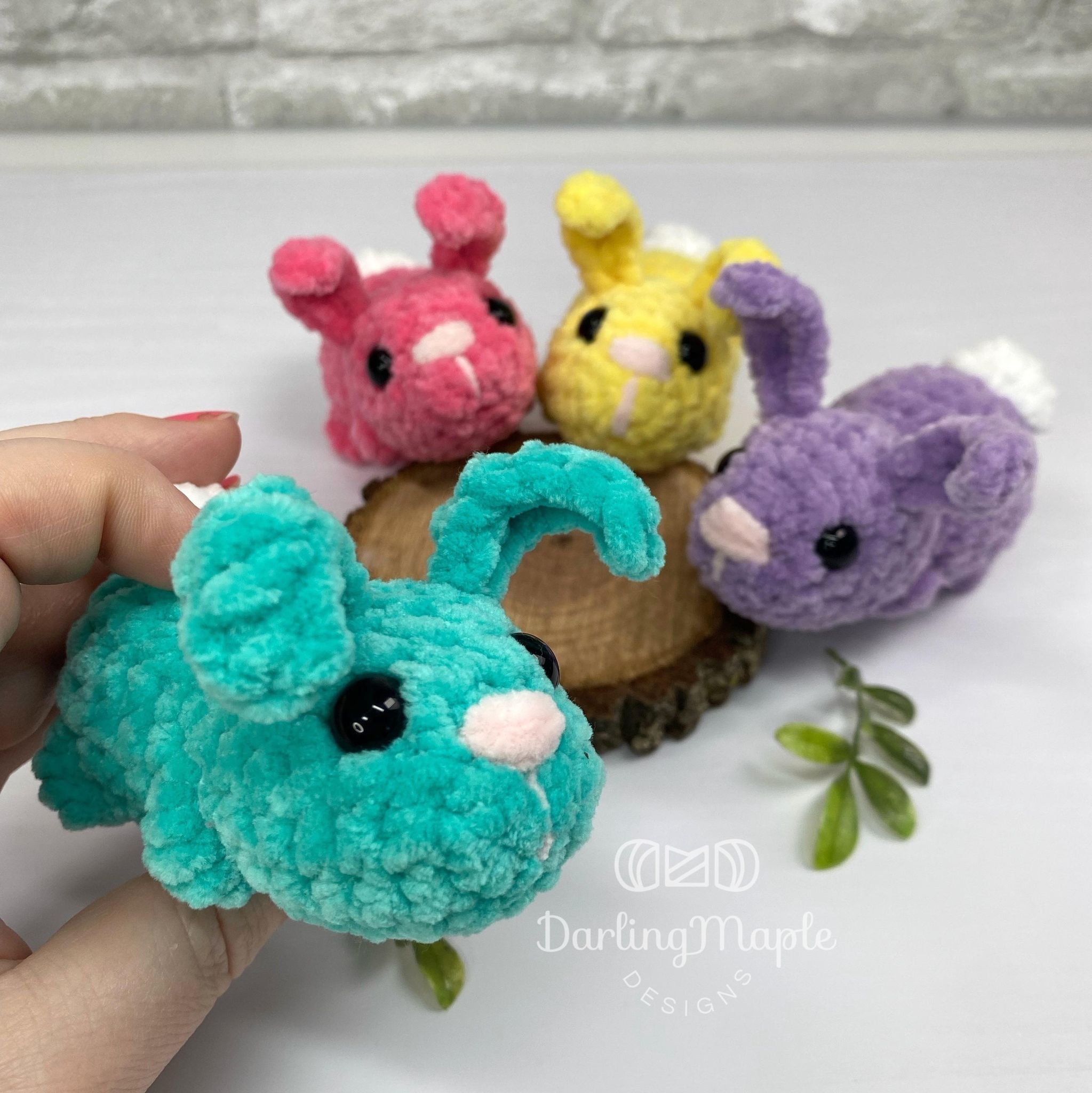 No Sew Jelly Bean Bunny - Free Crochet Pattern - Darling Maple Designs