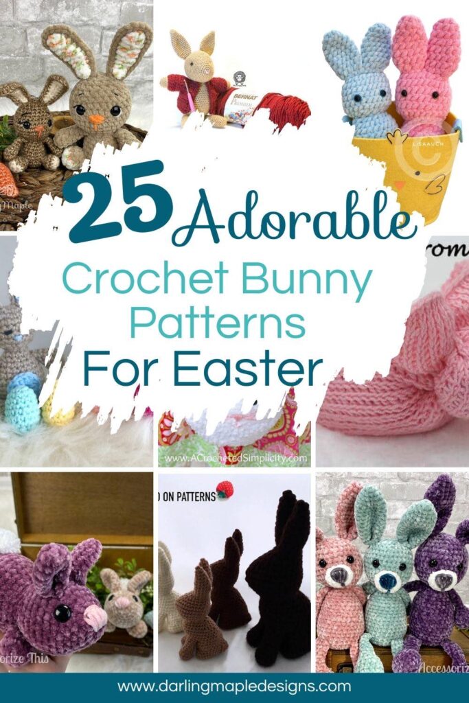 25 Adorable Crochet Bunny Patterns for Easter - Darling Maple Designs