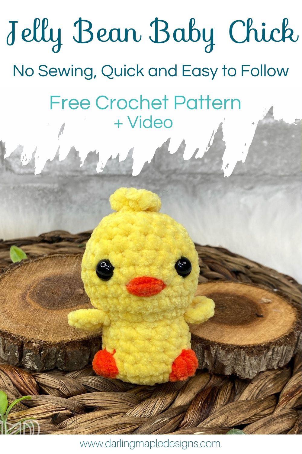 No Sew Jelly Bean Baby Chick Crochet Pattern: How to Make - Darling ...