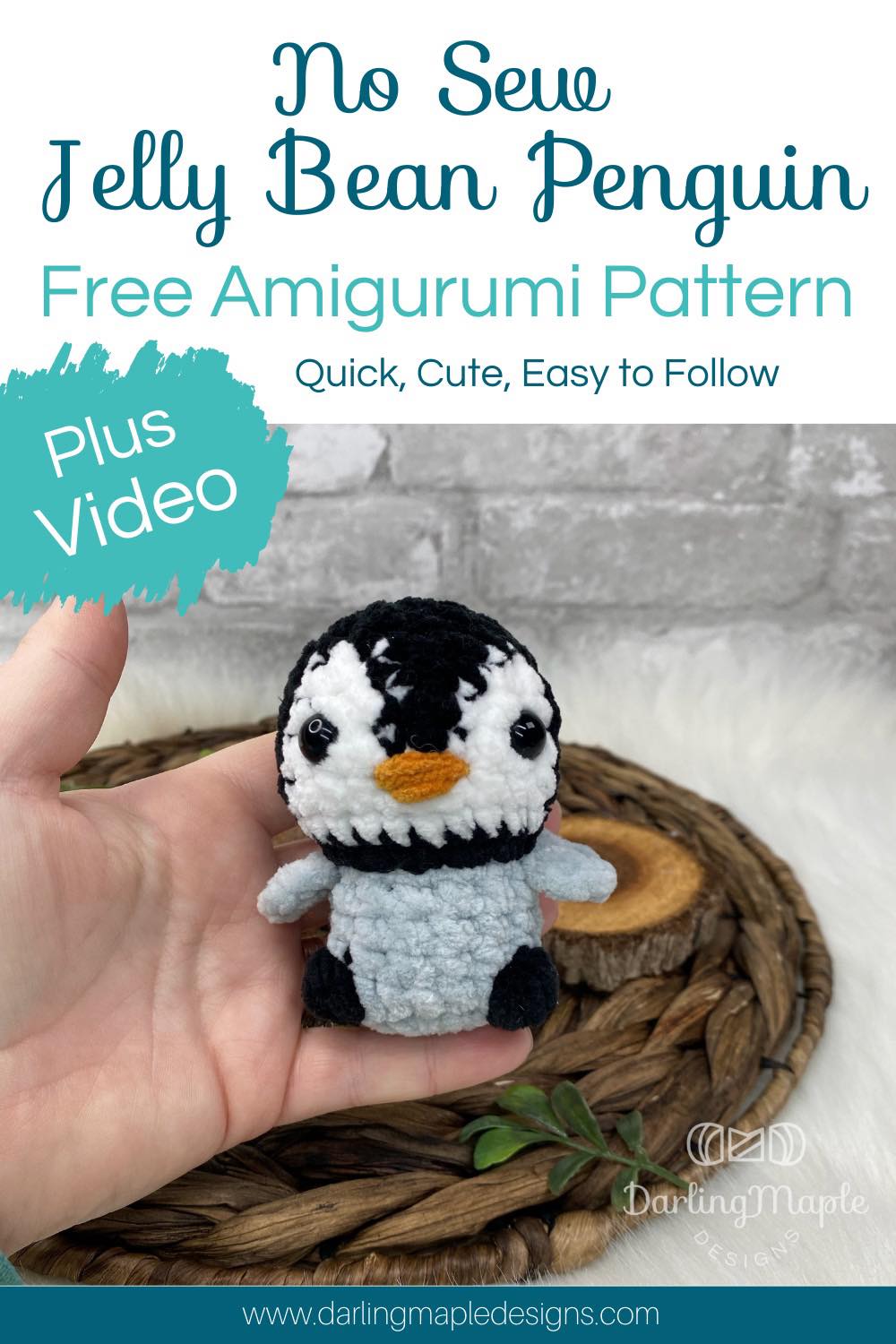 Free Crochet Penguin Pattern - How to Make Jelly Bean Penguin - Darling ...