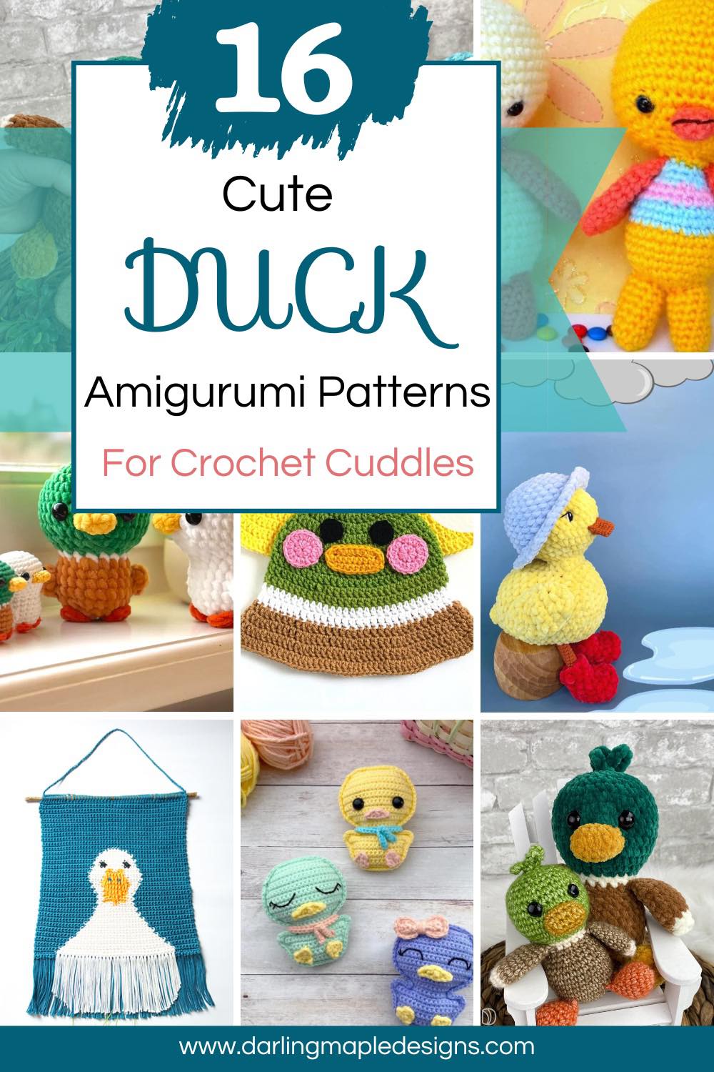 16 Duck Amigurumi Patterns for Crochet Cuddles - Darling Maple Designs
