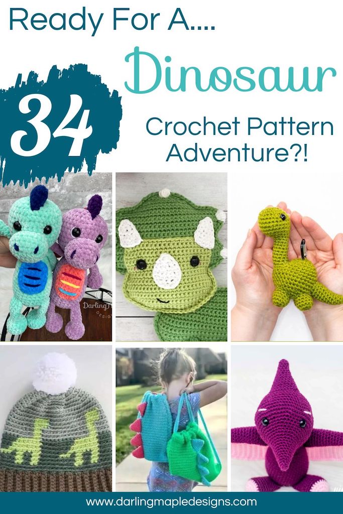 Ready for a FREE Dinosaur Crochet Pattern Adventure?! - Darling Maple ...