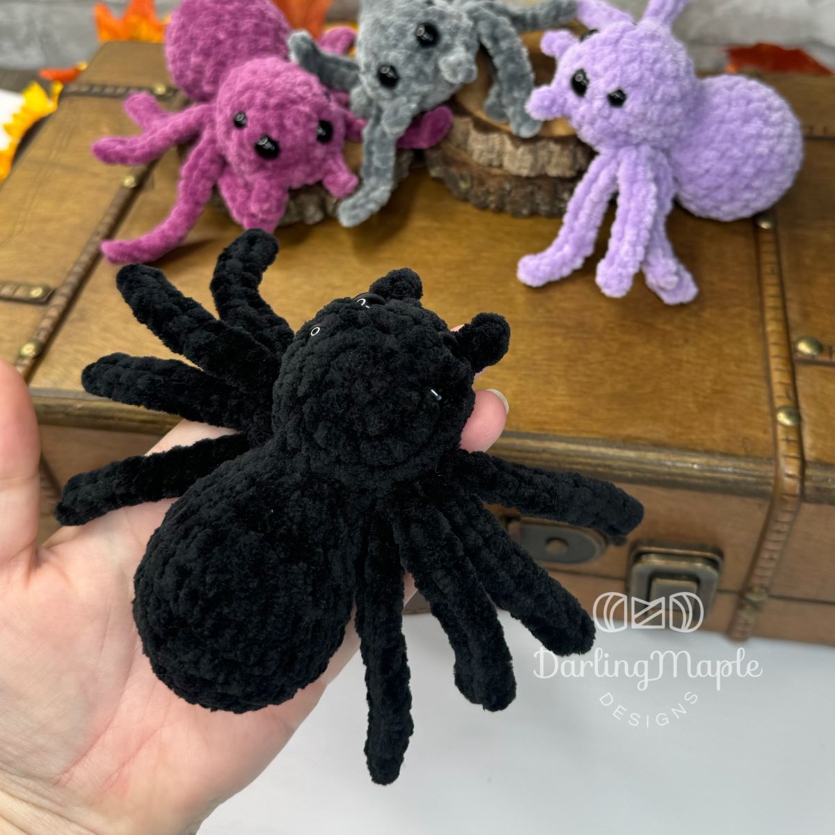 Free Crochet Spider Pattern: Quick Halloween Amigurumi - Darling Maple ...