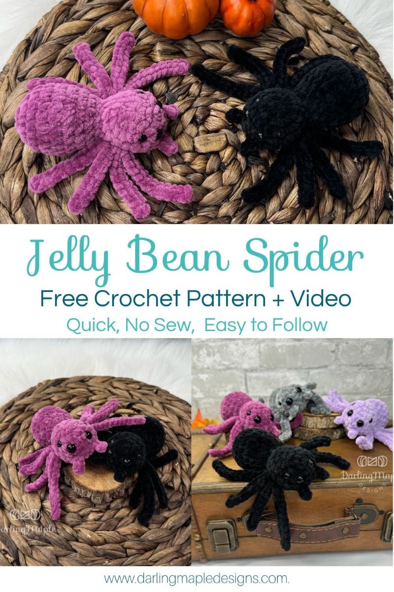 Free Crochet Spider Pattern: Quick Halloween Amigurumi - Darling Maple ...